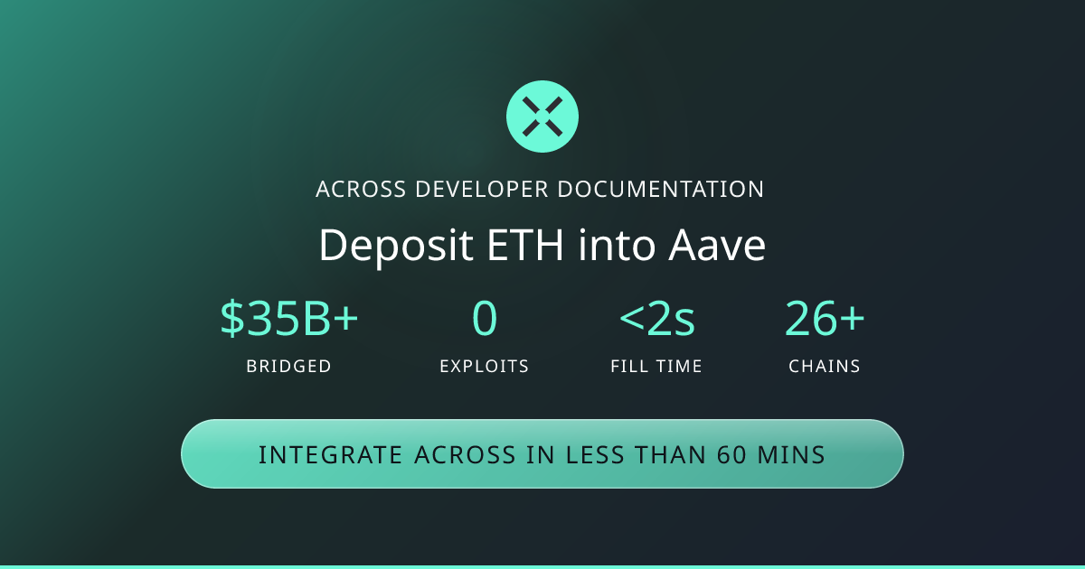 Deposit ETH into Aave | Across Docs